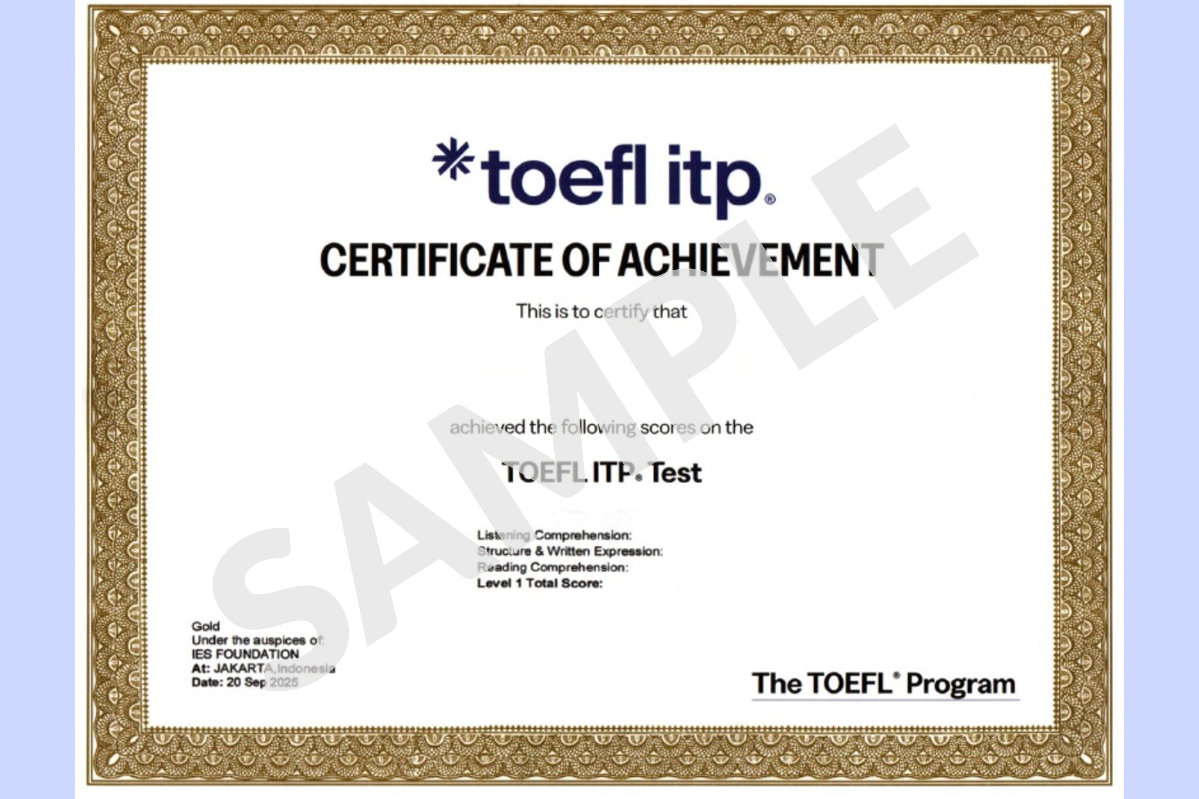 Info Test TOEFL ITP Online Sertifikat Resmi ETS di Certiflux